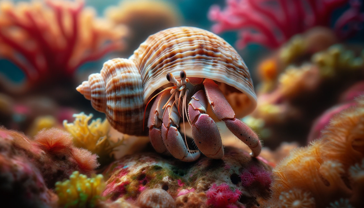 Symbiotic Relationship Between Snails and Hermit Crabs
